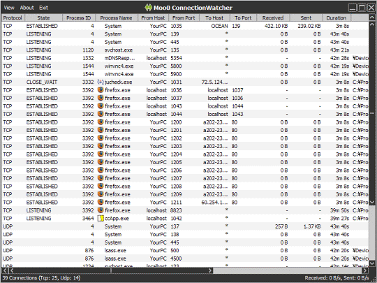 Moo0 ConnectionWatcher: A GUI frontend for Netstat | Instant Fundas
